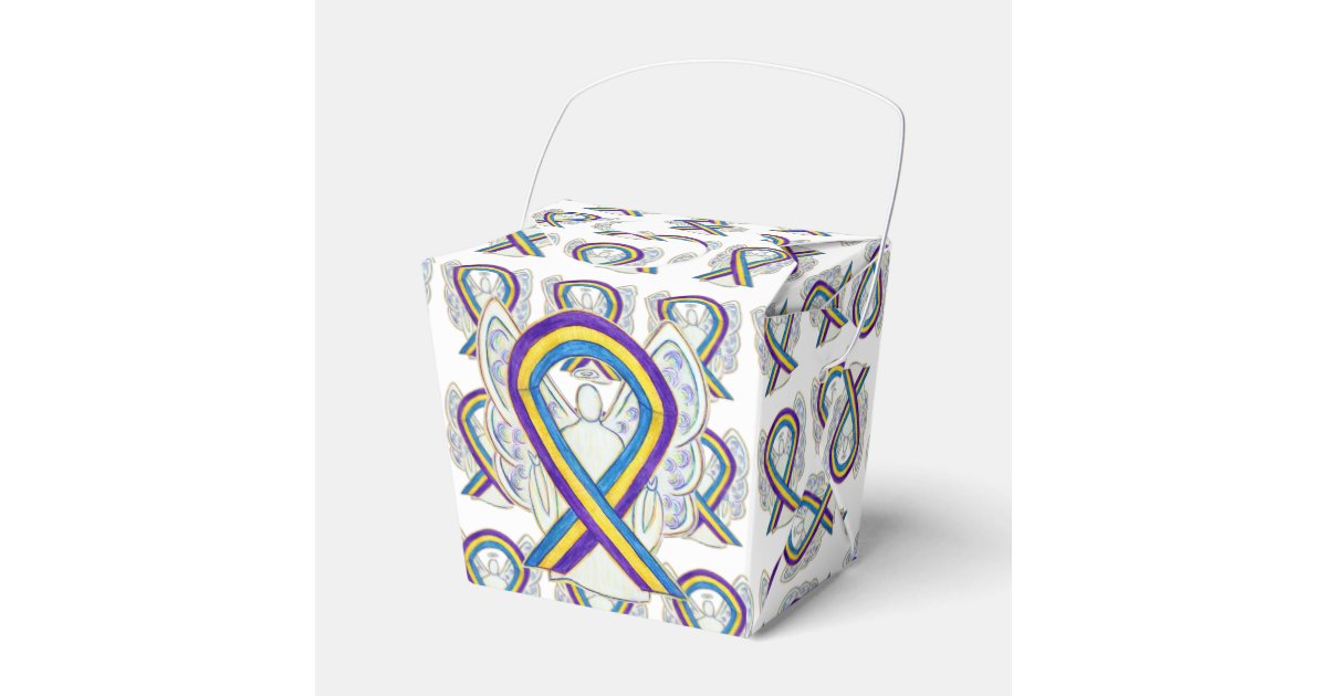 Bladder Cancer Awareness Ribbon Take Out Favor Box | Zazzle