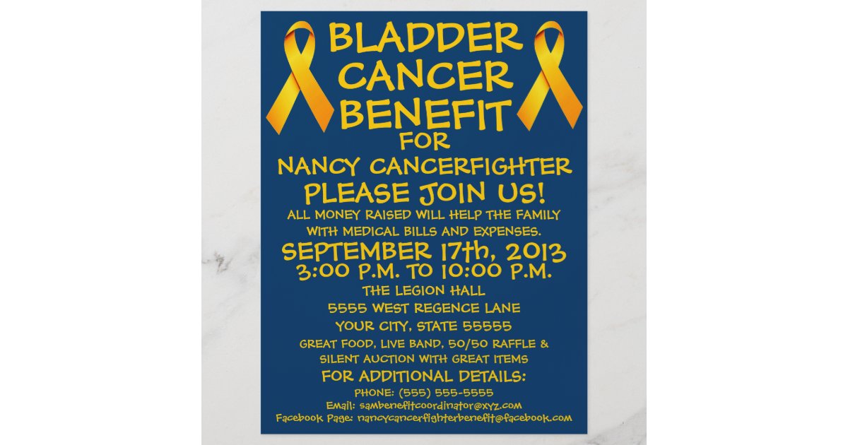 Bladder Cancer Benefit Flyer | Zazzle