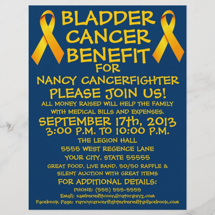 Bladder Cancer Benefit Flyer | Zazzle.com
