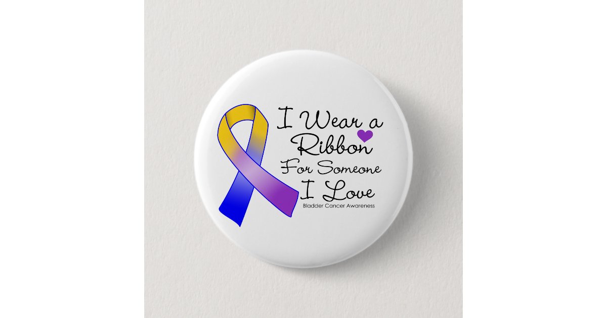 Bladder Cancer Ribbon Someone I Love Pinback Button | Zazzle