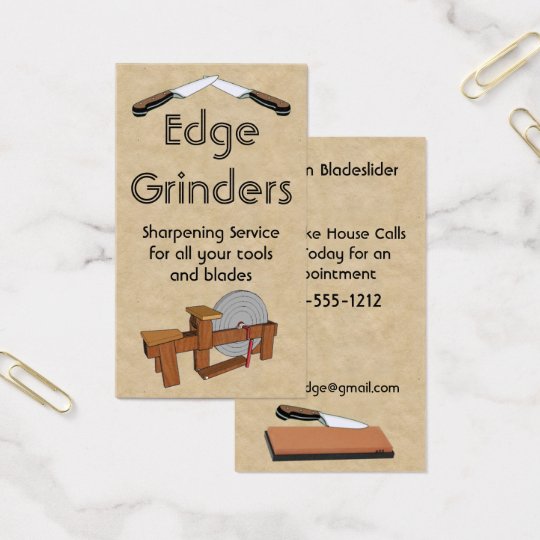 Blade Sharpening Grinding Wheel Business Card | Zazzle.com