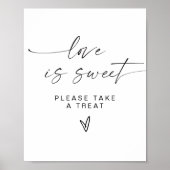BLAIR Modern Bohemian Love Is Sweet Dessert Table Poster | Zazzle