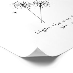 BLAIR Modern Bohemian Wedding Sparkler Send Off Poster | Zazzle