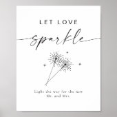 BLAIR Modern Bohemian Wedding Sparkler Send Off Poster | Zazzle