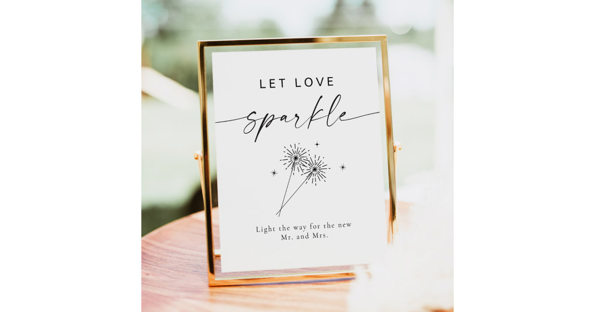 BLAIR Modern Bohemian Wedding Sparkler Send Off Poster | Zazzle