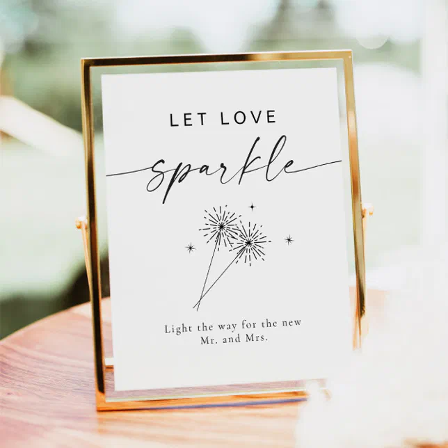 BLAIR Modern Bohemian Wedding Sparkler Send Off Poster | Zazzle