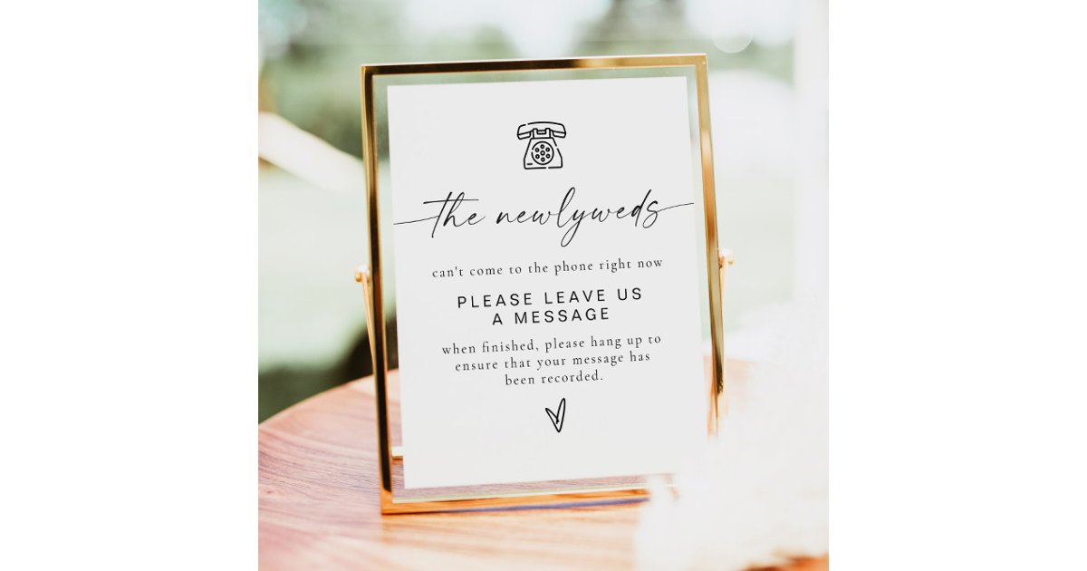 BLAIR Modern Boho Audio Phone Guest Book Sign | Zazzle