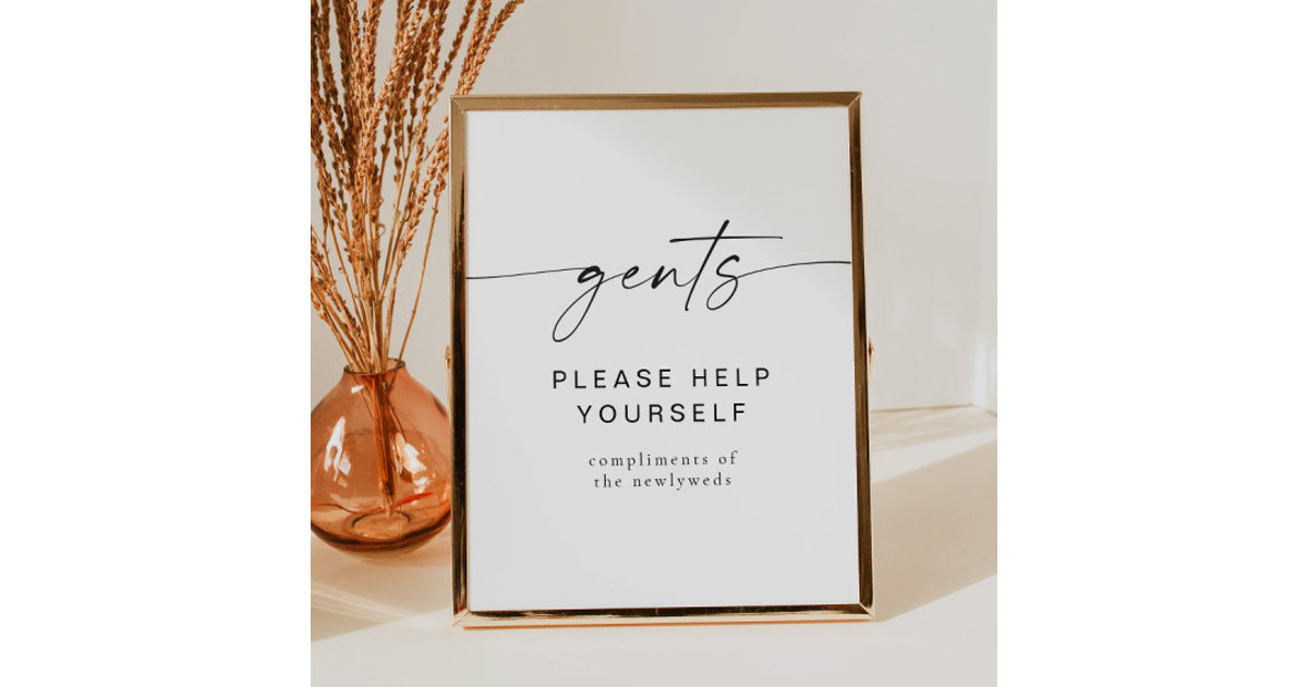 BLAIR Modern Minimalist Gents Bathroom Toiletry Poster | Zazzle