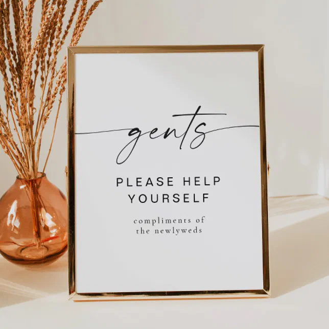 BLAIR Modern Minimalist Gents Bathroom Toiletry Poster | Zazzle