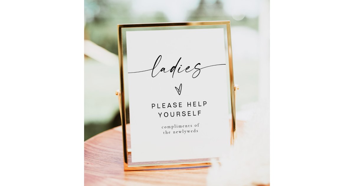 BLAIR Modern Minimalist Ladies Bathroom Toiletry Poster | Zazzle
