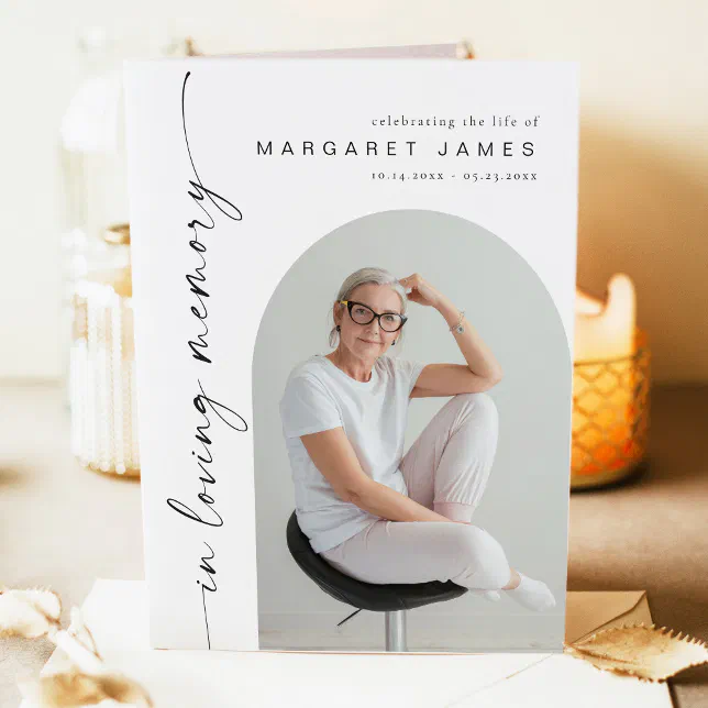 BLAIR Modern Minimalist Memorial Funeral Program | Zazzle