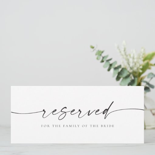BLAIR Modern Minimalist Wedding Reserved Chair Tag Invitation | Zazzle