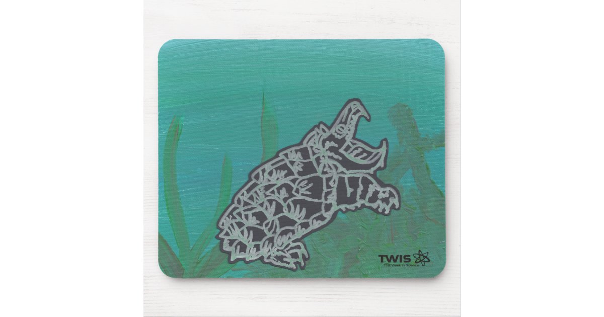 #blairsanimalcorner snapping turtle mouse pad | Zazzle