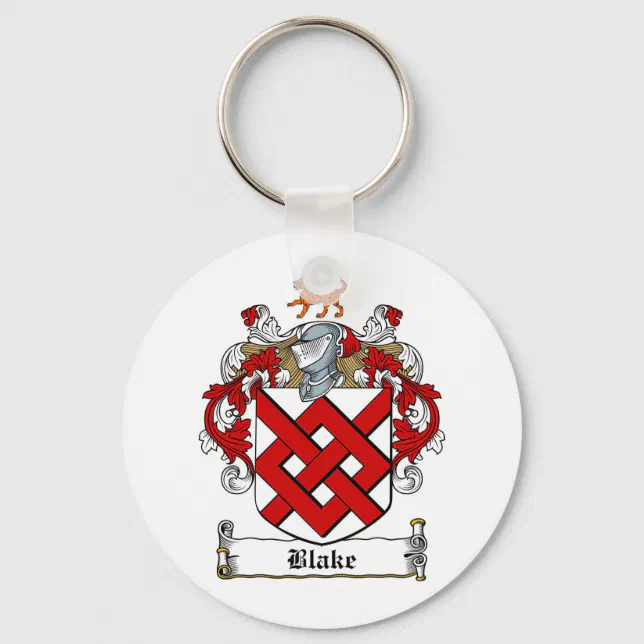 BLAKE FAMILY CREST - BLAKE COAT OF ARMS KEYCHAIN | Zazzle
