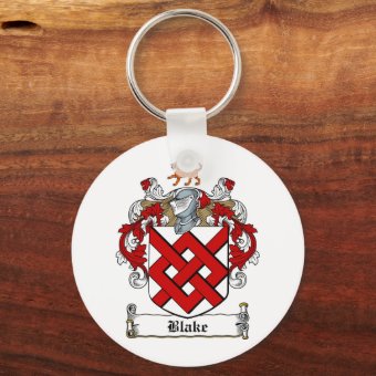 BLAKE FAMILY CREST - BLAKE COAT OF ARMS KEYCHAIN | Zazzle