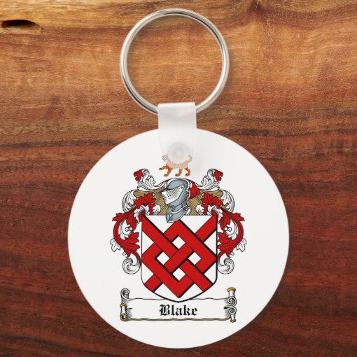 BLAKE FAMILY CREST - BLAKE COAT OF ARMS KEYCHAIN | Zazzle