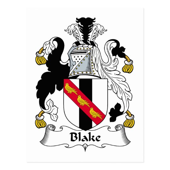 Blake Family Crest Postcard | Zazzle.com