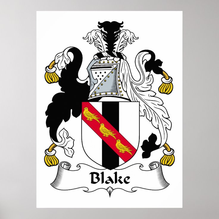 Blake Family Crest Poster | Zazzle
