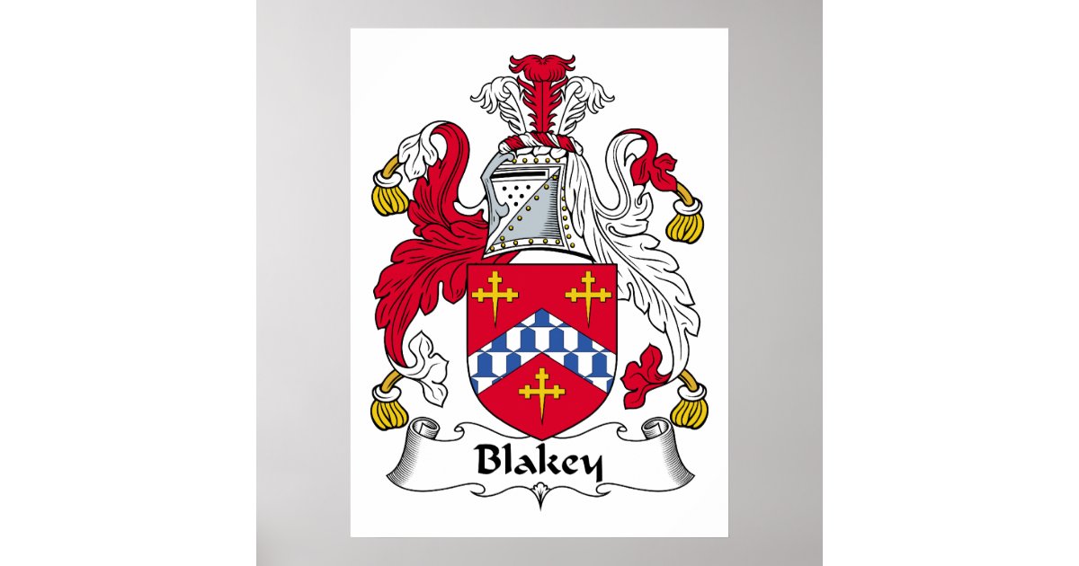 Blakey Family Crest Poster | Zazzle