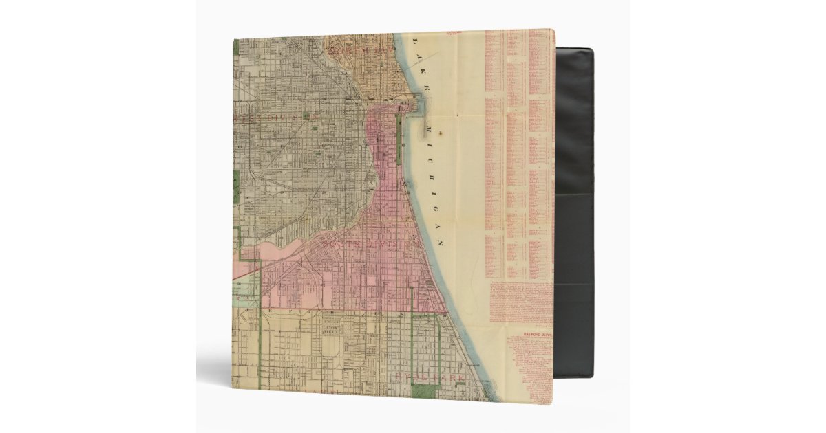 Blanchard's guide map of Chicago Binder | Zazzle