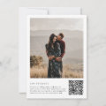 Blanco y Negro Código QR Invitación de Boda Invitation | Zazzle