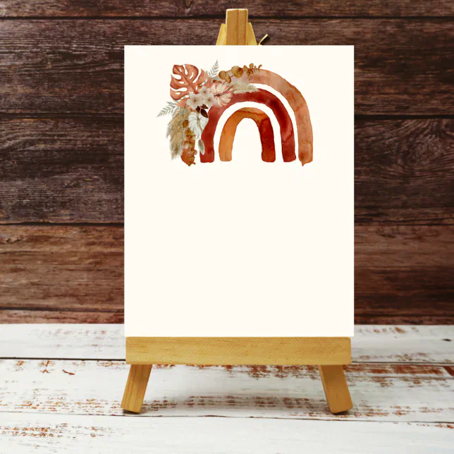 Blank Add Your Own Earthtone Boho Rainbow Tropical Poster | Zazzle