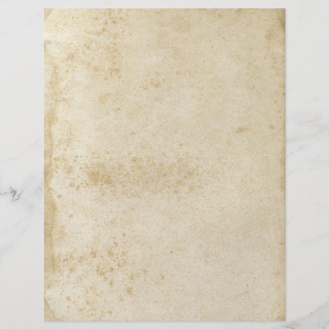 Blank Antique Stained 1870's Old Paper Flyer | Zazzle
