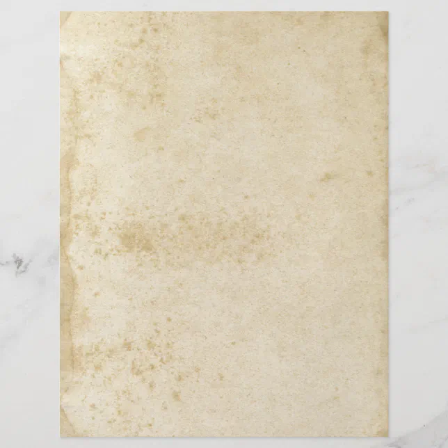 Blank Antique Stained 1870's Old Paper Flyer | Zazzle