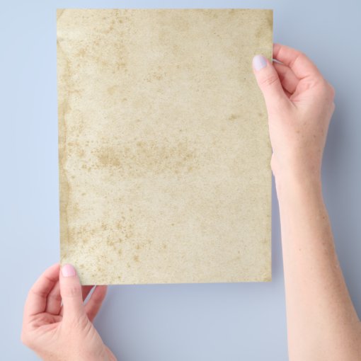 Blank Antique Stained 1870's Old Paper Flyer | Zazzle