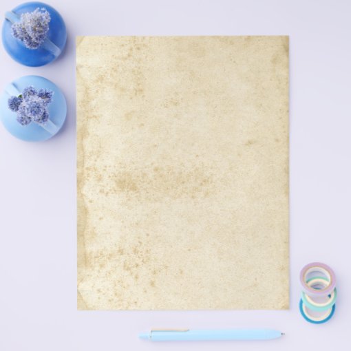 Blank Antique Stained 1870's Old Paper Flyer | Zazzle