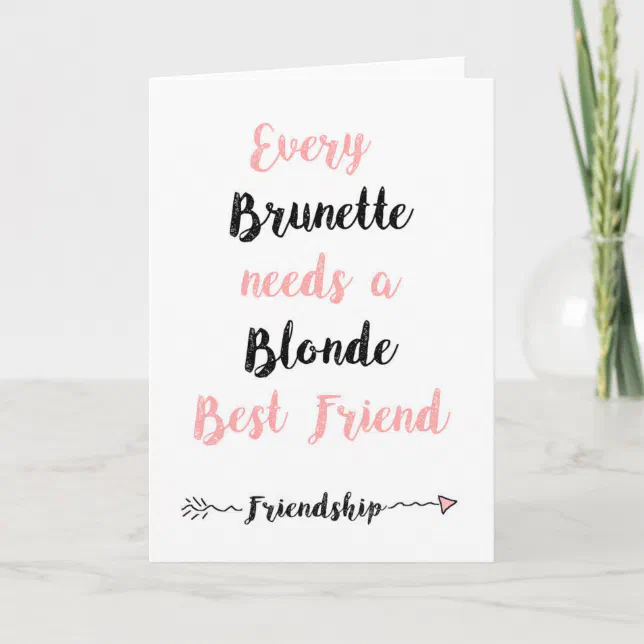 Blank Best Friend Quote Greeting Card | Zazzle