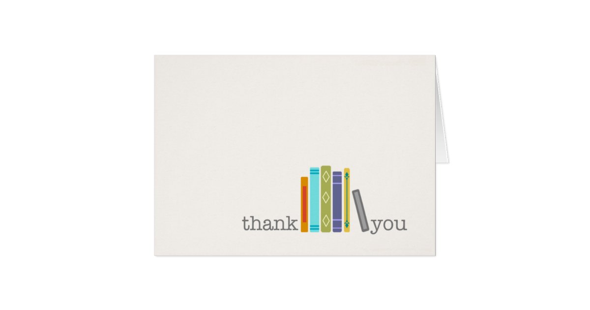 Blank Book Themed THANK YOU Card | Zazzle.com