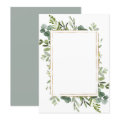 Blank Botanical Gold Greenery Invitation | Zazzle