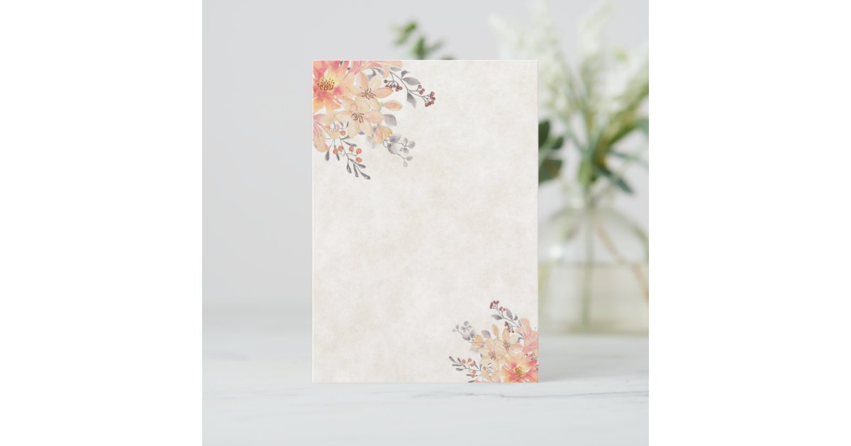 Blank budget Apricot watercolor floral wedding Invitation | Zazzle