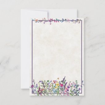 Blank budget Colorful wildflowers wedding Invitat Invitation | Zazzle