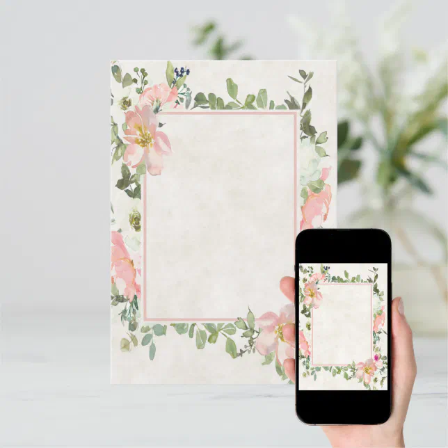 Blank budget Pretty pink floral frame wedding Inv Invitation | Zazzle