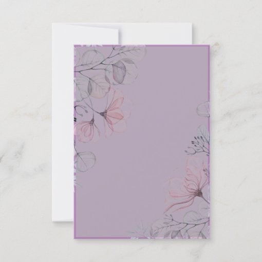 Blank budget Purple floral wedding Invitation | Zazzle