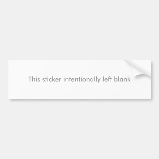 Blank bumper sticker | Zazzle.com
