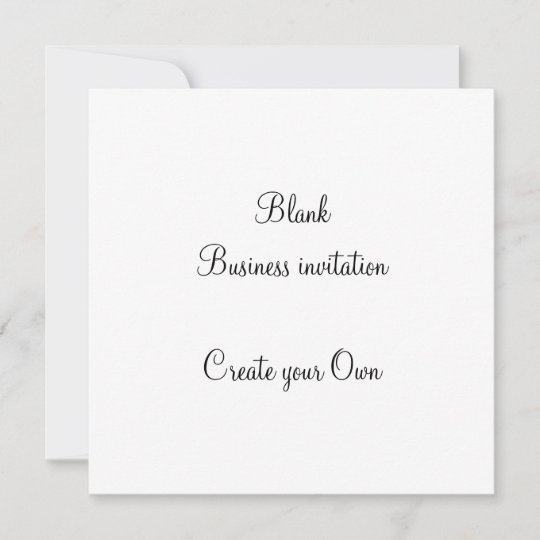 Blank Business Invitation | Zazzle.com