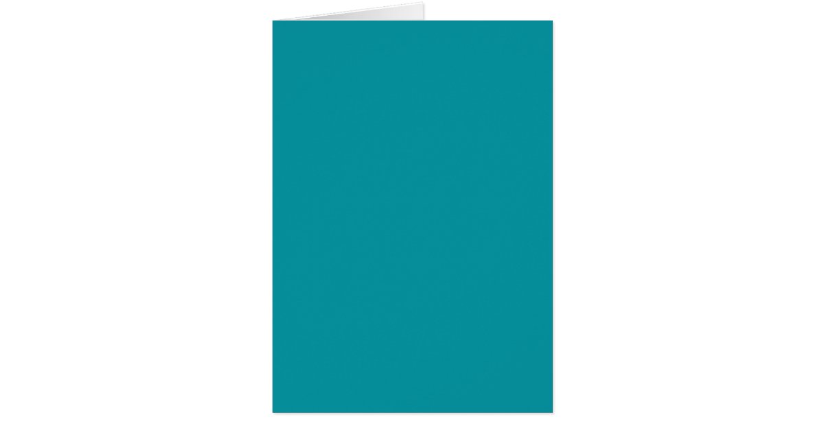 Blank Card with Medium Teal Background | Zazzle