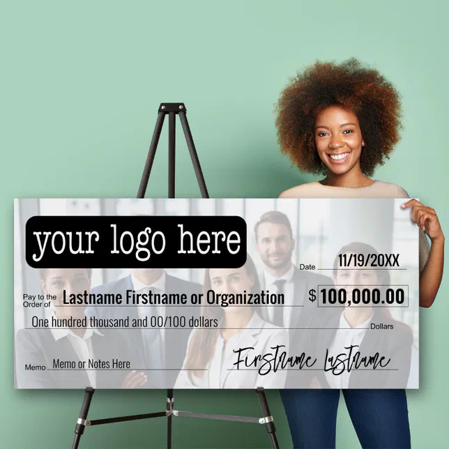 Blank Check for Awards, Charity - photo background Foam Board | Zazzle