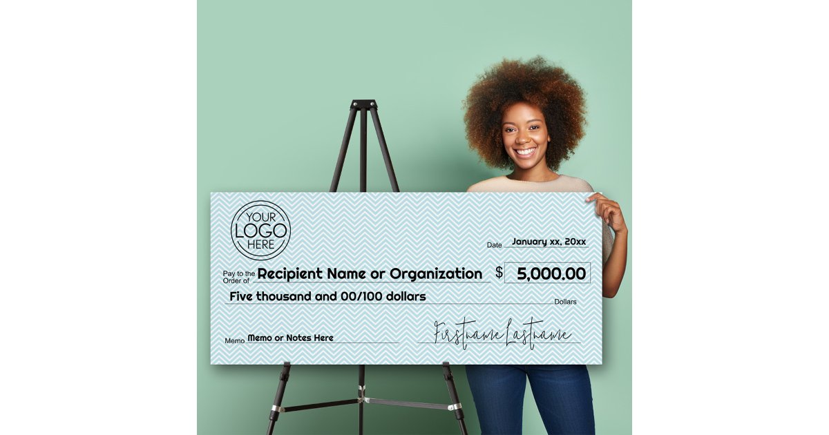 Blank Check for Sweepstakes & Awards Foam Board | Zazzle