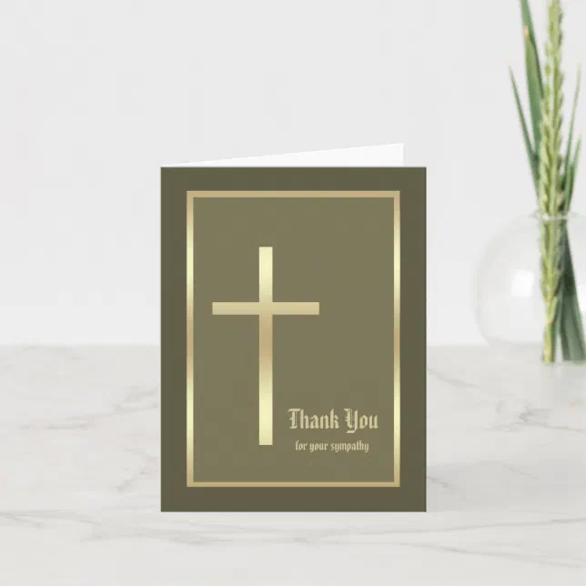 Blank Christian Sympathy Thank You Note Card | Zazzle