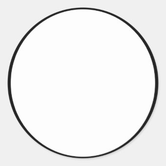 Blank Circle (Add Your Text) Classic Round Sticker | Zazzle