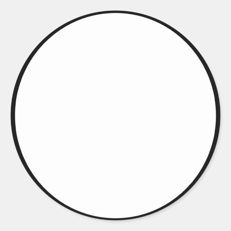 Blank Circle - Add Your Text Classic Round Sticker | Zazzle