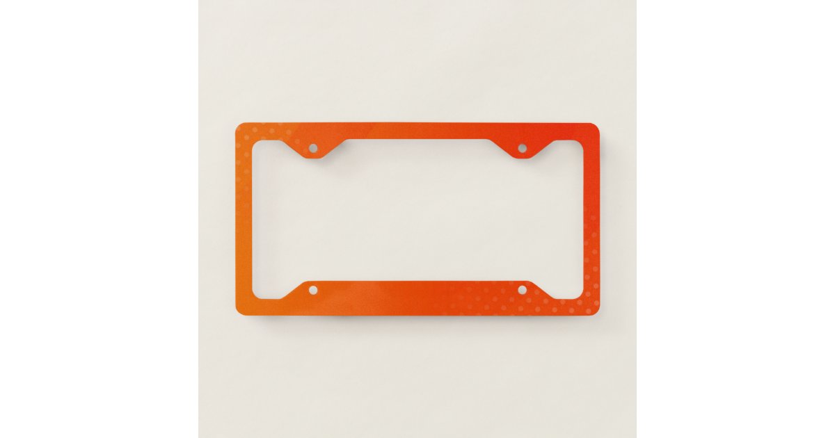 BLANK CREATE YOUR OWN ORANGE LICENSE PLATE FRAME | Zazzle