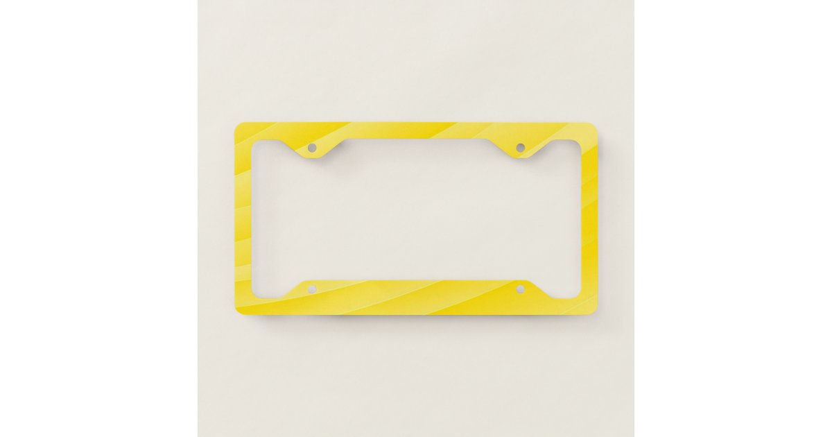 BLANK CREATE YOUR OWN YELLOW LICENSE PLATE FRAME | Zazzle