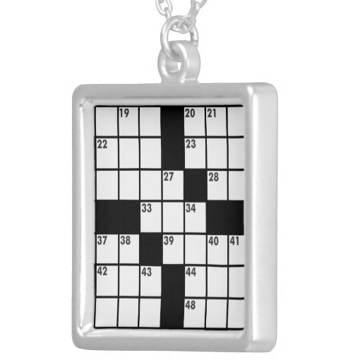 Blank Crossword Puzzle necklace | Zazzle