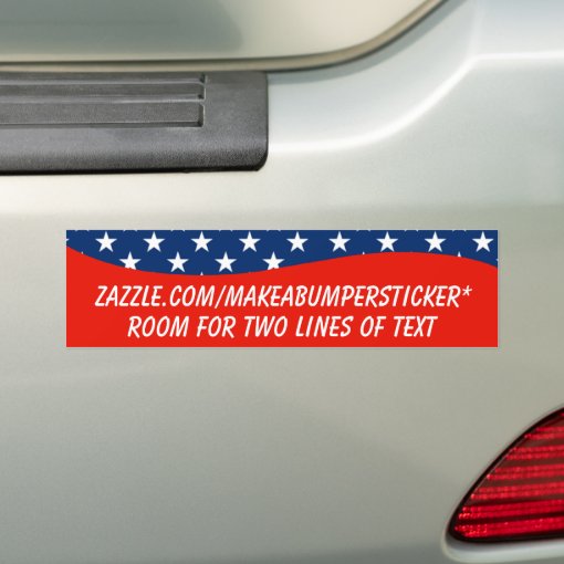 BLANK CURVE PATRIOTIC BUMPER STICKER | Zazzle
