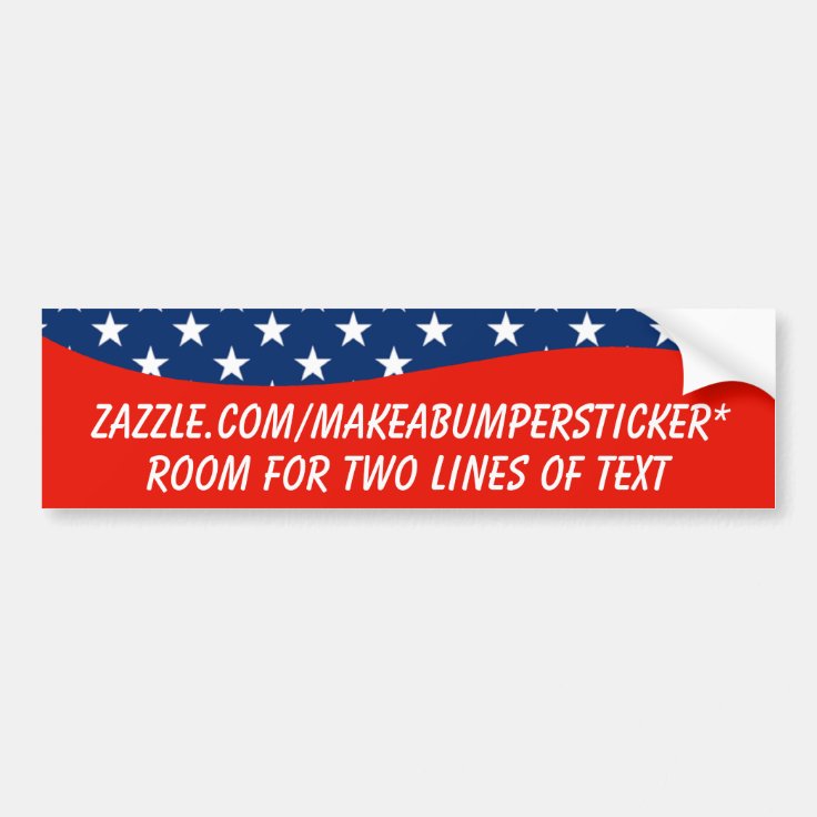 BLANK CURVE PATRIOTIC BUMPER STICKER | Zazzle